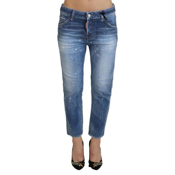 Dsquared² | Other | Dsquared Cool Girl Cropped Jeans Paint Splatter ...